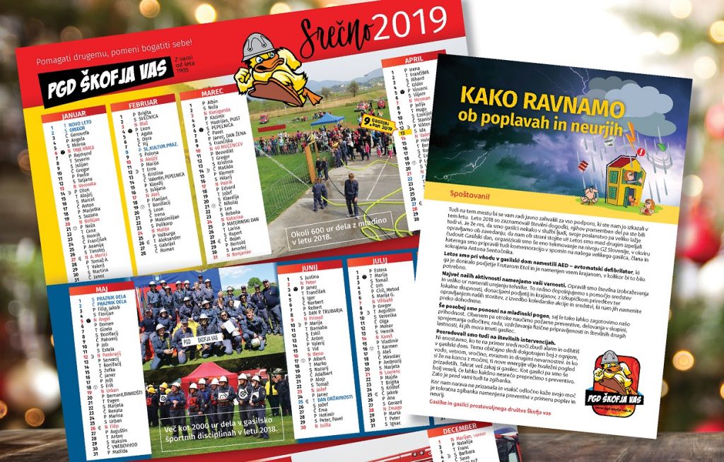 Koledar 2019 – PGD ŠKOFJA VAS